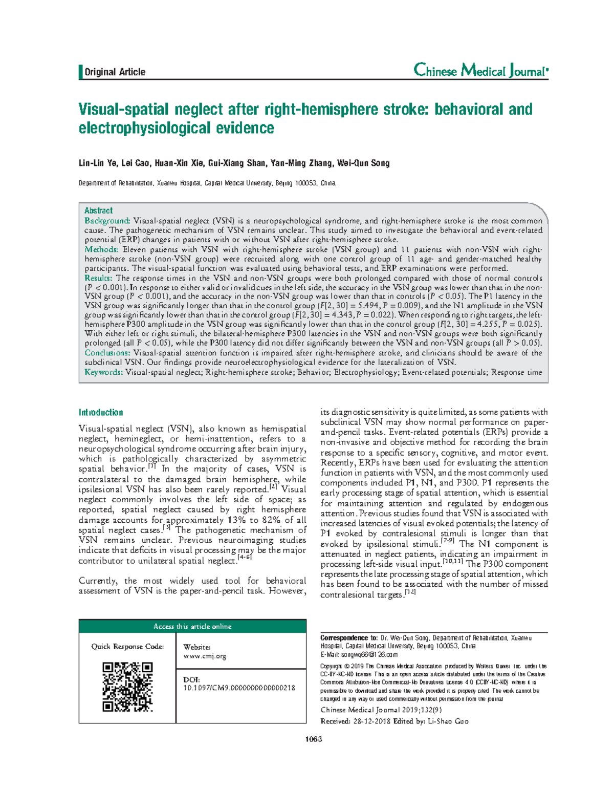 Lin Lin et al 2019 CMJ - Summary Introduction to Psycho-Motor Behavior ...