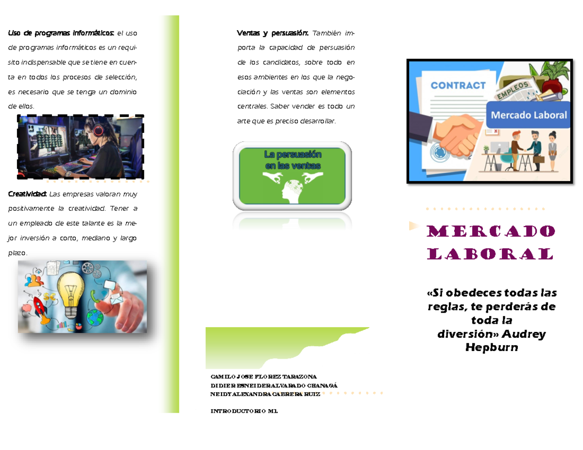 Folleto - TRABAJOS - Mercado laboral Uso de programas inform·ticos: el ...