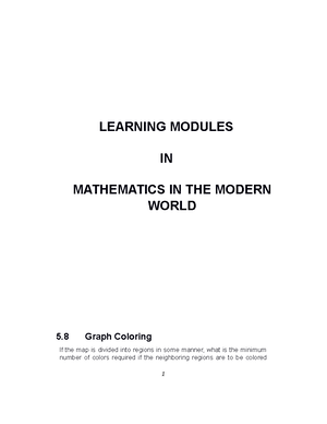 GEd 102 - Mathematics in the Modern World 48 - LEARNING MODULES IN MATHEMATICS IN THE MODERN ...