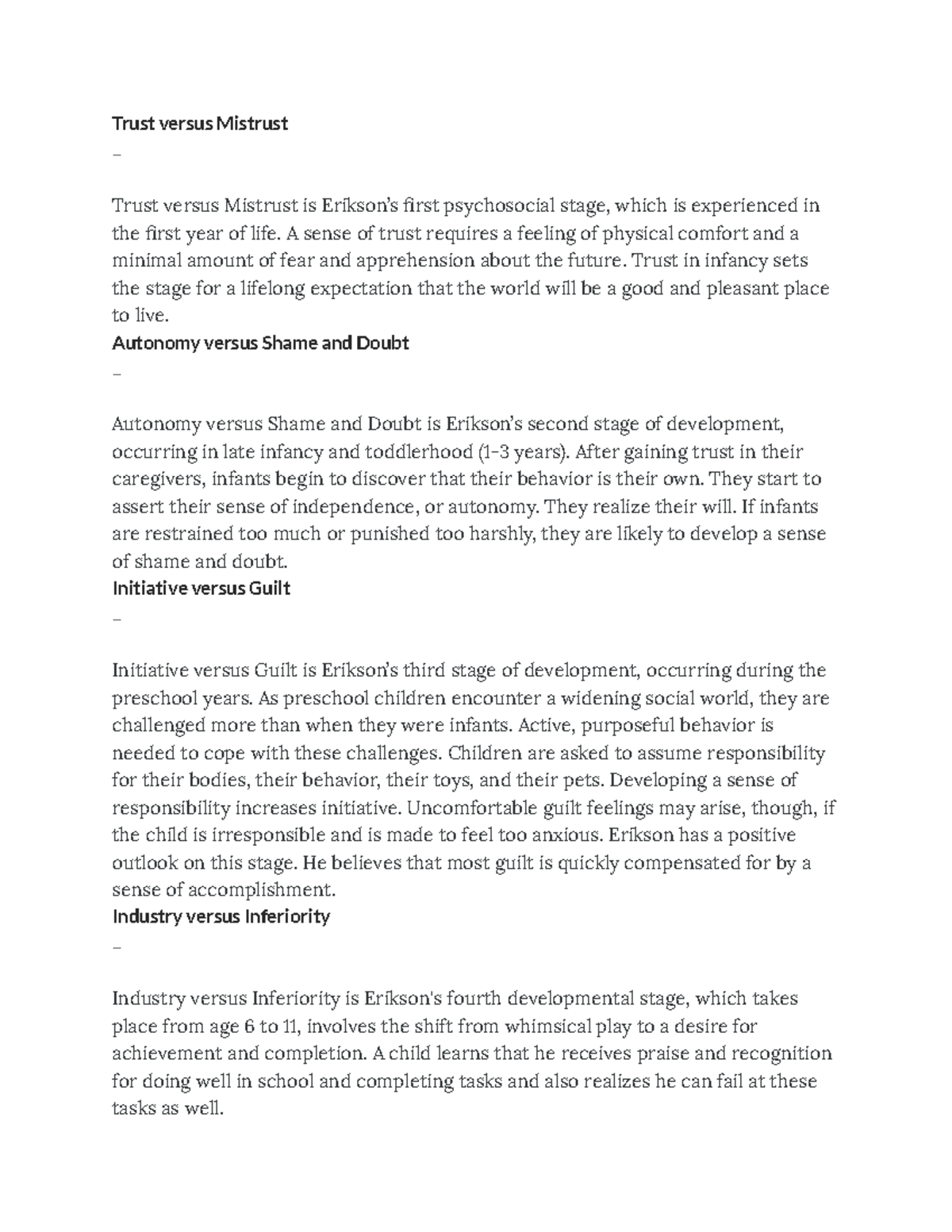 PSYU351 Wk 6 Cont - Lecture Notes from readings and preparations ...