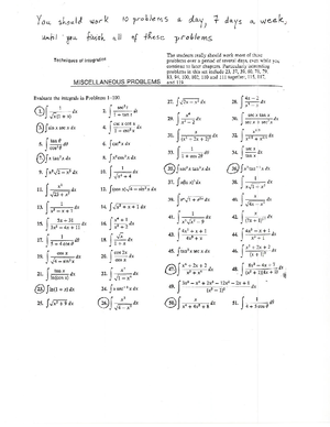 Module 4 Integration by parts - iv MODULE IV OBJECTIVES The students ...