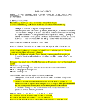 3-year, 10-year, and Permanent Bar - Outline - Admissibility Bars ...