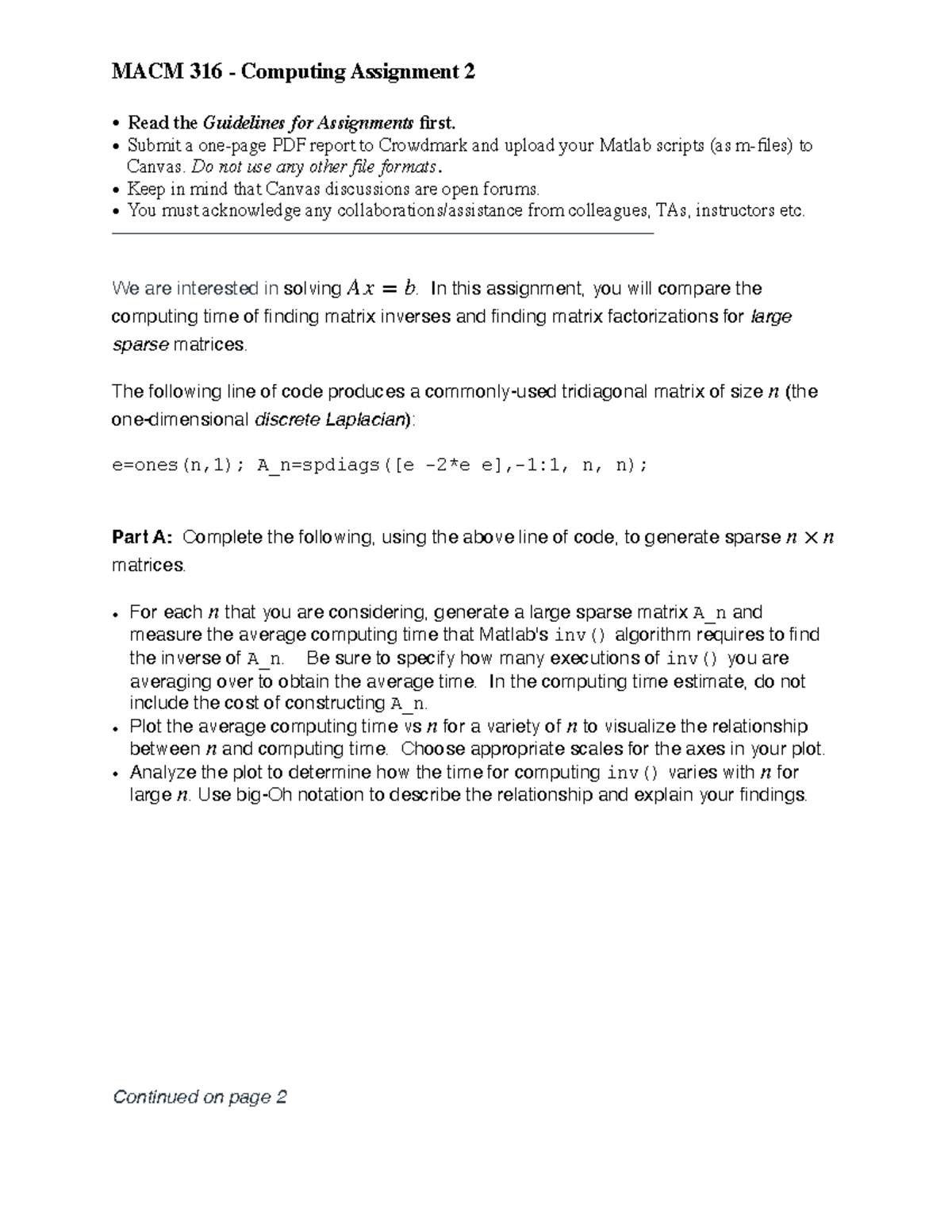 CA2-macm-2024 - This is computing assignment 2 of macm 316 - MACM 316 - Computing Assignment 2 ...