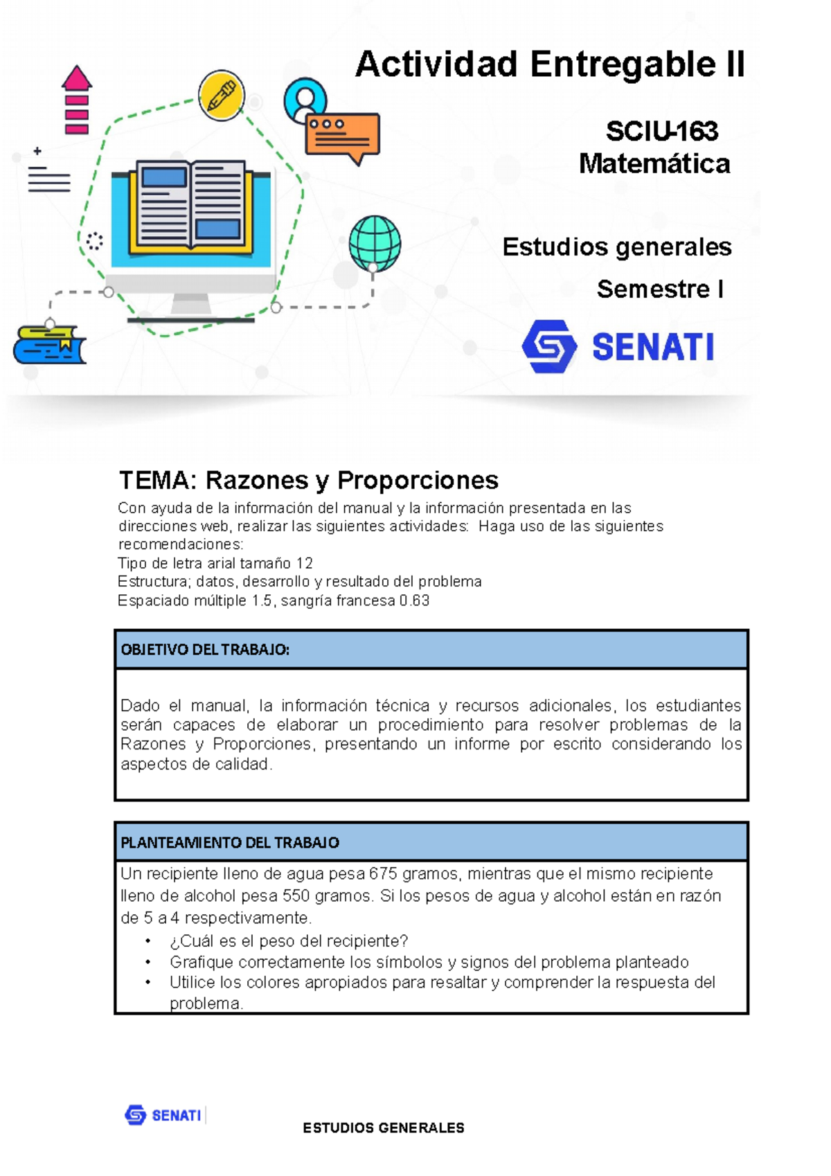 SCIU-163 Actividad Entregable 002 - TEMA: Razones y Proporciones Con ...