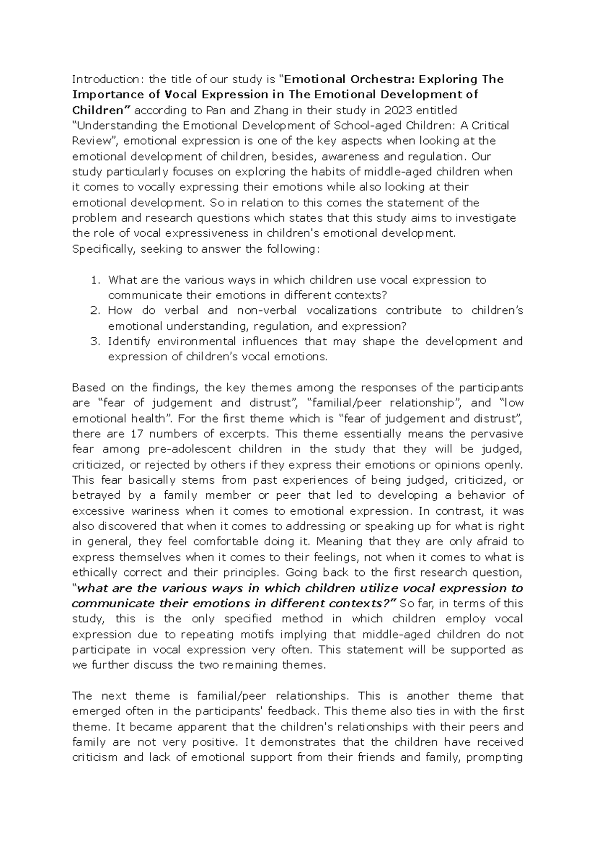 Dev-psych-script - Script - Introduction: the title of our study is ...