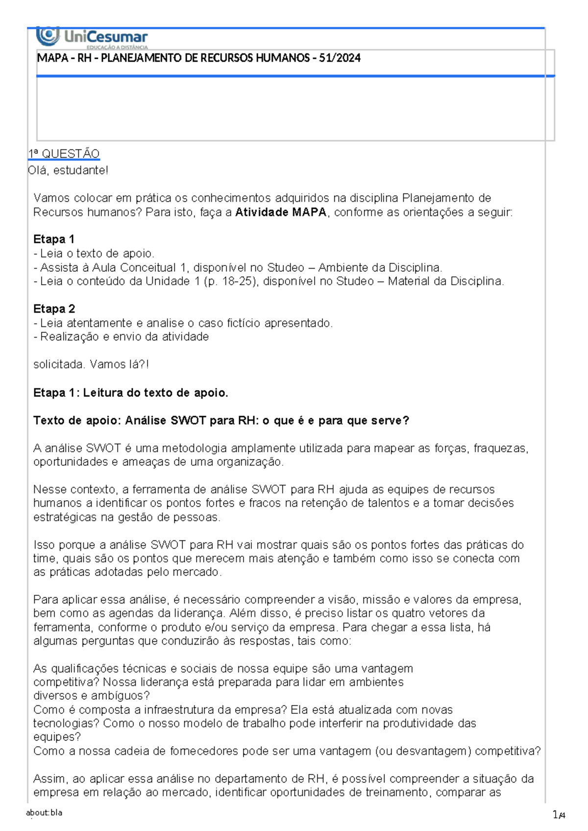 MAPA - RH - Planejamento DE Recursos Humanos - 512024 - about:bla nk 1 ...