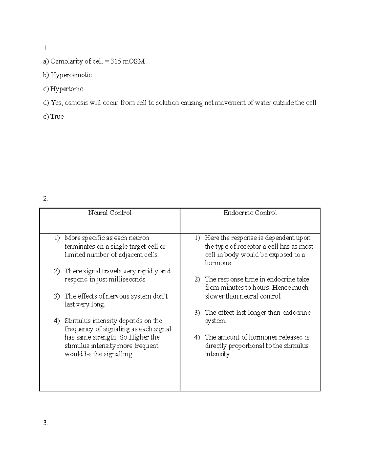 Written Assignment 1 2410 - 1. a) Osmolarity of cell = 315 mOSM.. b ...