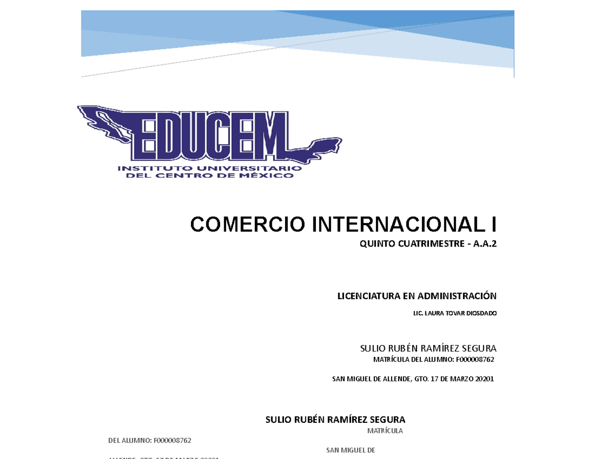 A - centro de estudios superiores de mexico educem, trabajos ...