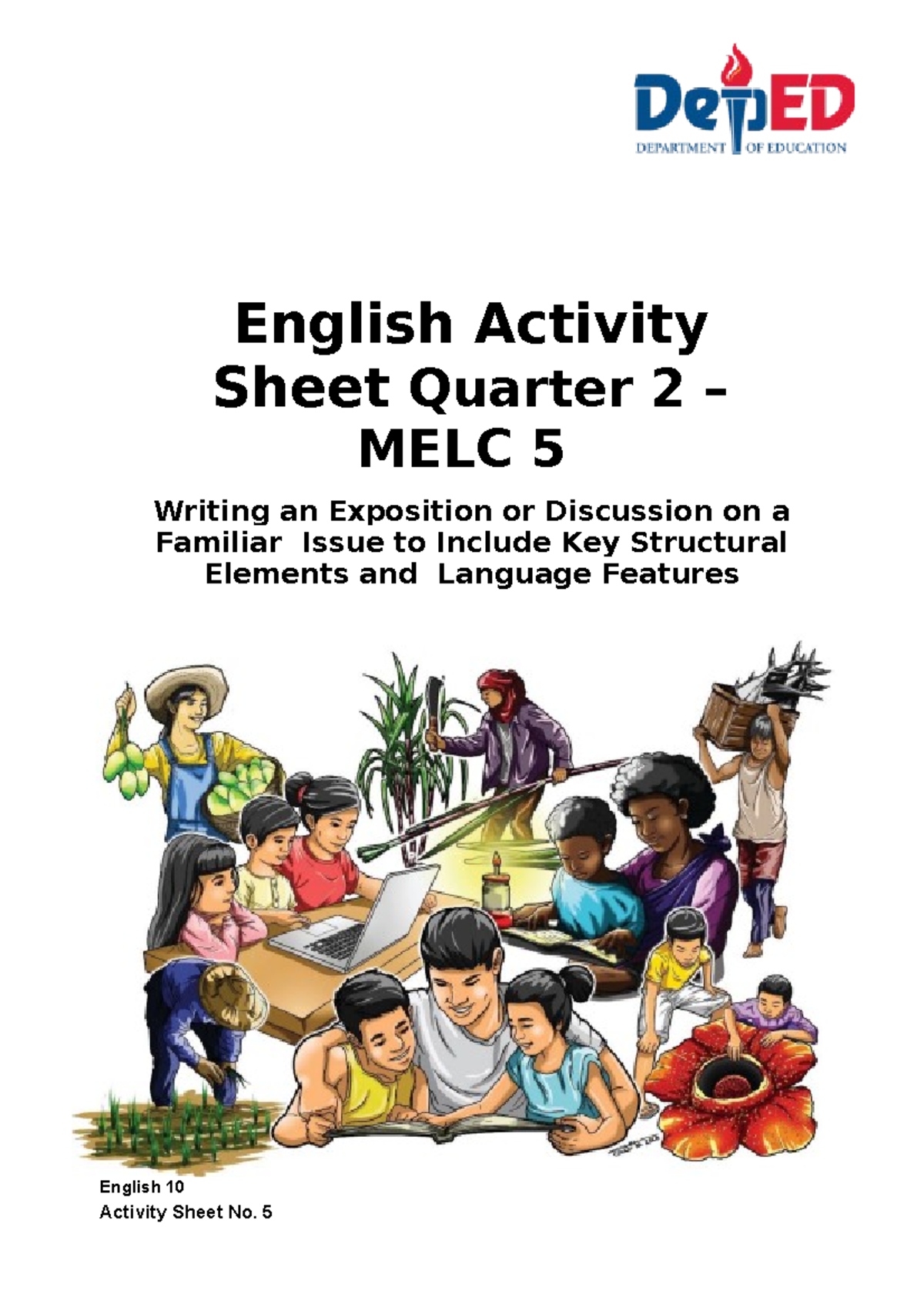 LAS-English-G10-MELC 5 v F - 10 English Activity Sheet Quarter 2 – MELC ...