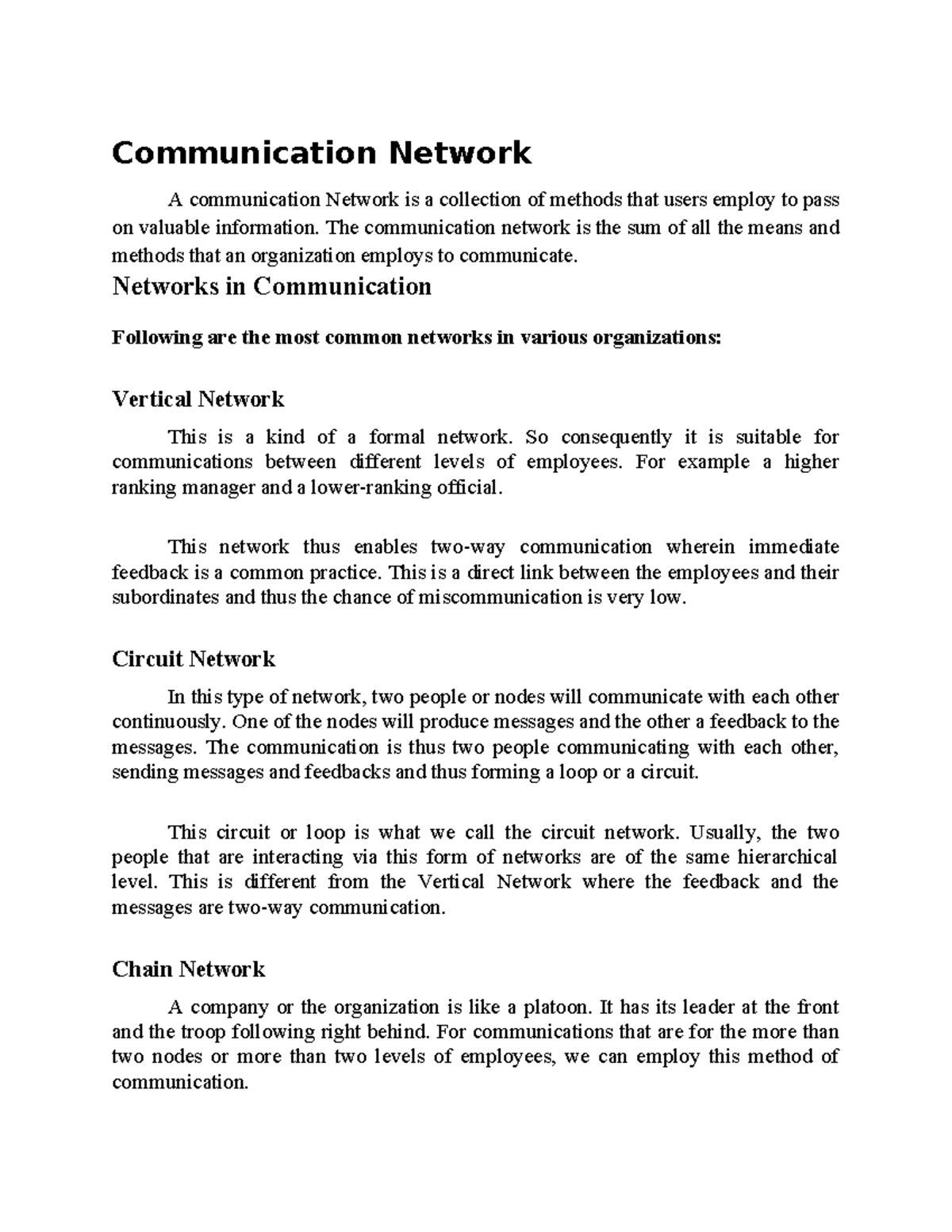 Unit-2 - E-Business - Communication Network A communication Network is ...