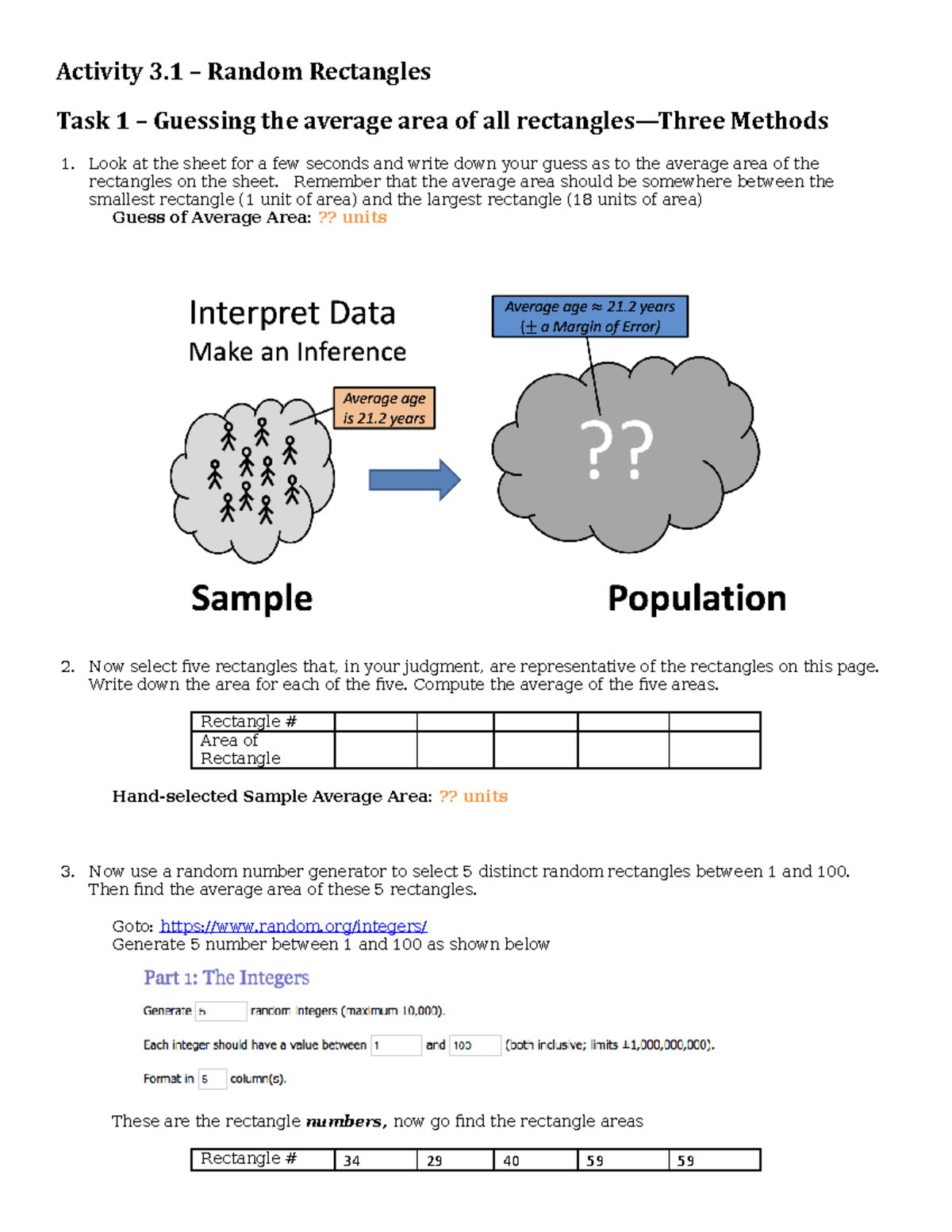 Act3.1 Random Rectangle - Activity 3 – Random Rectangles Task 1 ...