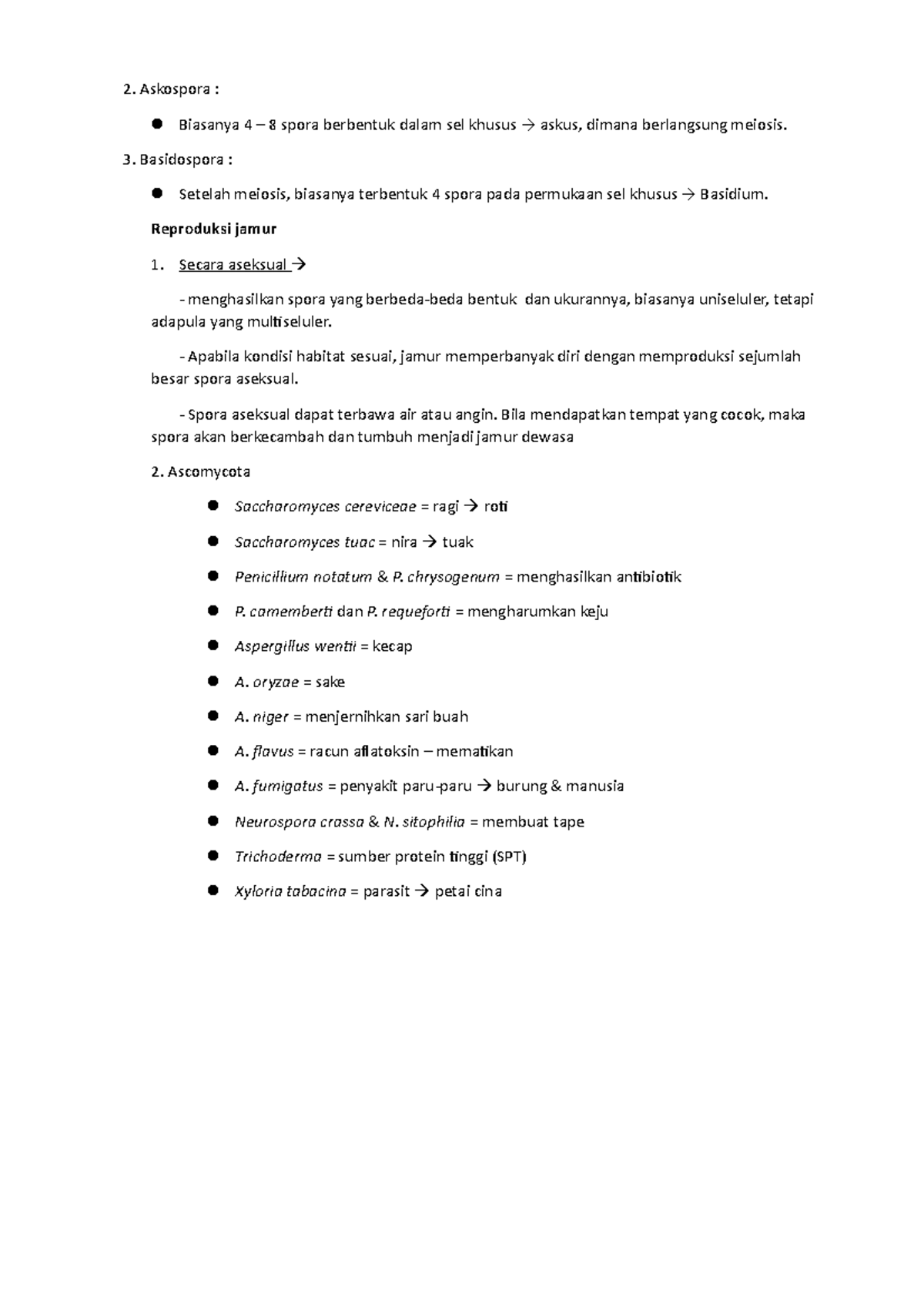 Askospora - Basidospora : Setelah meiosis, biasanya terbentuk 4 spora ...