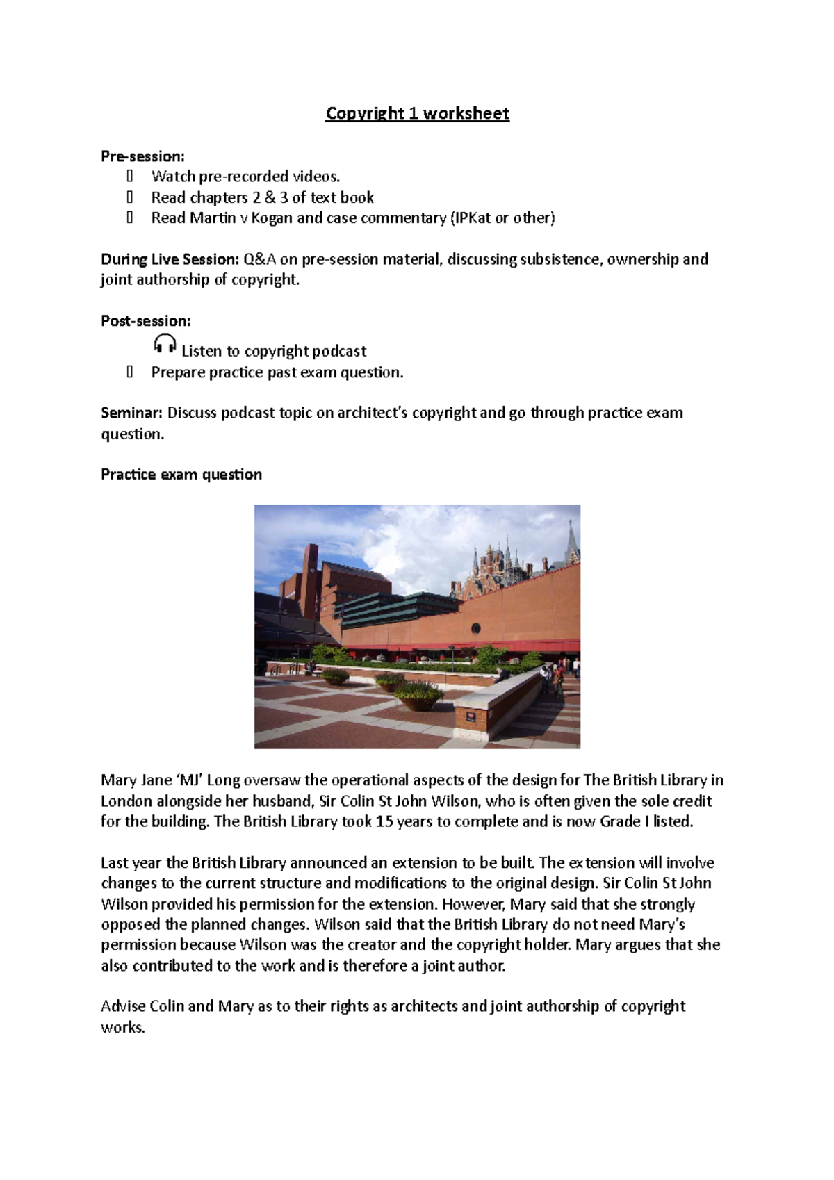 Copyright 1 worksheet - THESE NOTES HAVE BEEN COMPRISED FROM A MIXTURE ...