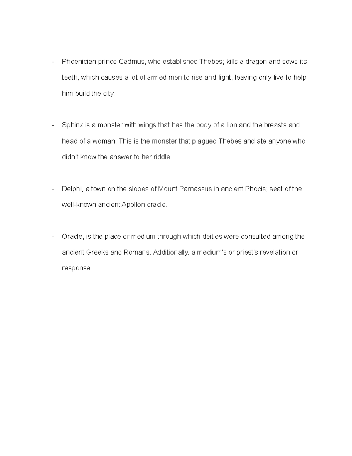 World Literature Notes - Phoenician prince Cadmus, who established ...