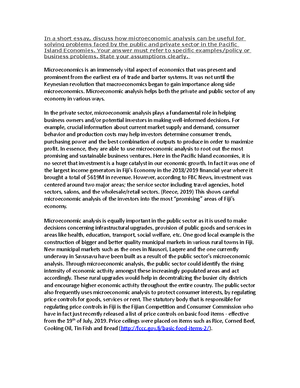 Tutorial 5 Solutions - Solution - Microeconomic Analysis - USP - Studocu