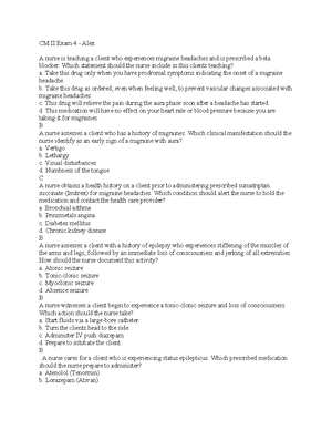 Chapter 003 - Book questions - Ignatavicius: Medical-Surgical Nursing ...