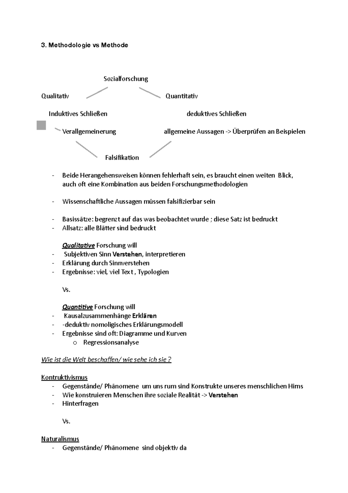 SOZ - TUT 2 - Methodologie und Methode - Warning: TT: undefined function: 32 3. Methodologie vs ...