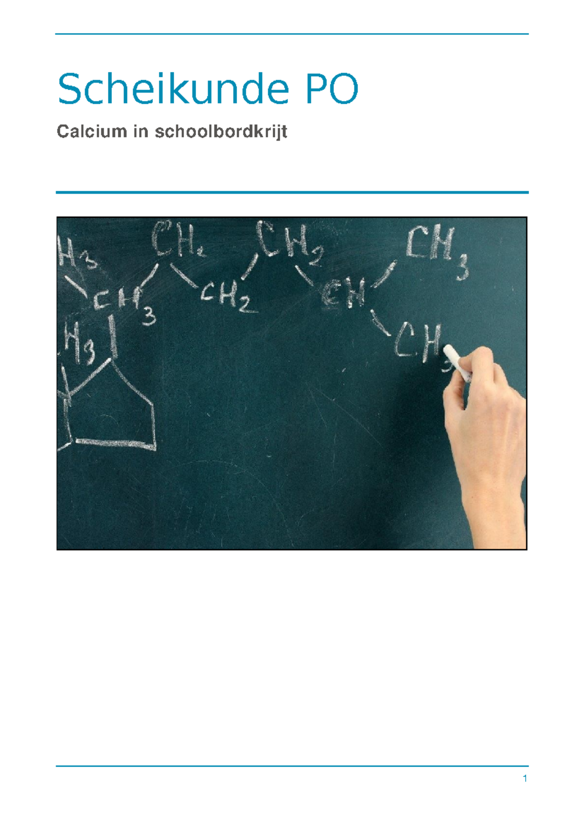 Scheikunde Schoolbordkrijt(PO) - Scheikunde PO Calcium in ...