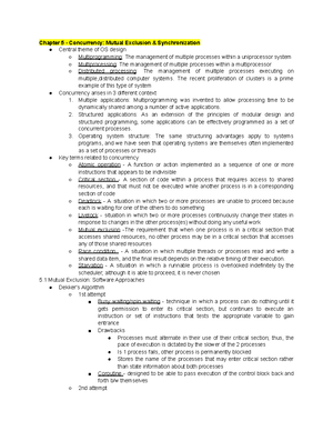 Chapter Notes - OS (Exam 3) - Chapter 10- Microprocessor, Multicore ...
