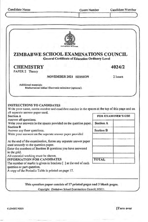 COMB SCIE N2023 P2 - Past papers - Analytical chemistry - Studocu