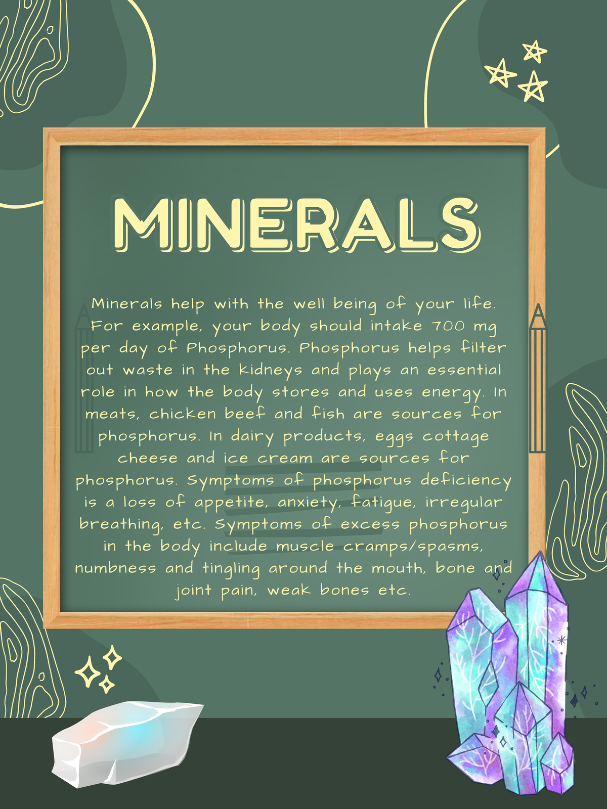 Minerals - M i ne ral s h e l p wi t h t h e we l l be i ng of your l i ...