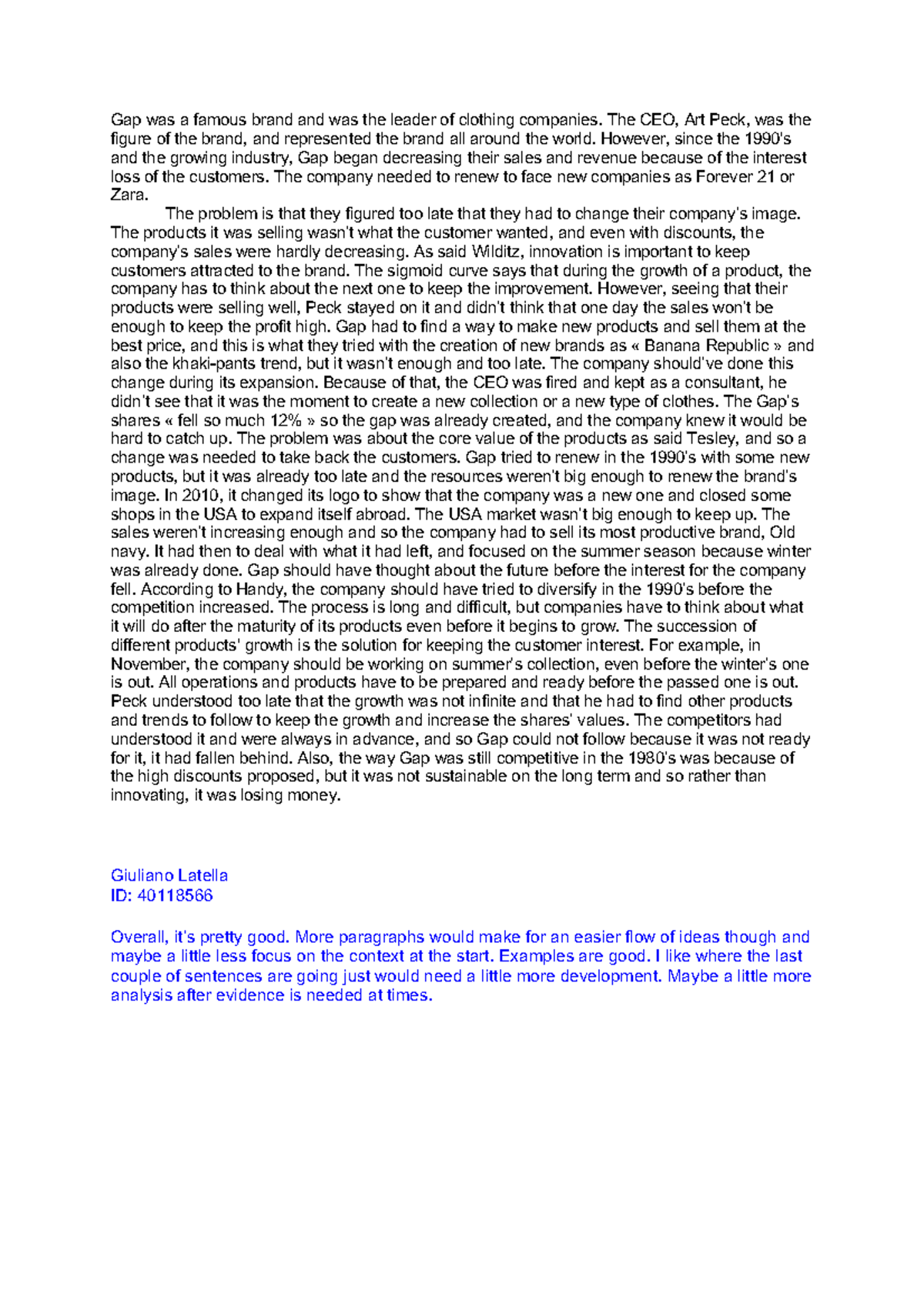 Essay Number 1 For Comm 210 Gap Was A Famous Brand And Was The Leader essay-number-1-for-comm-210-gap-was-a-famous-brand-and-was-the-leader