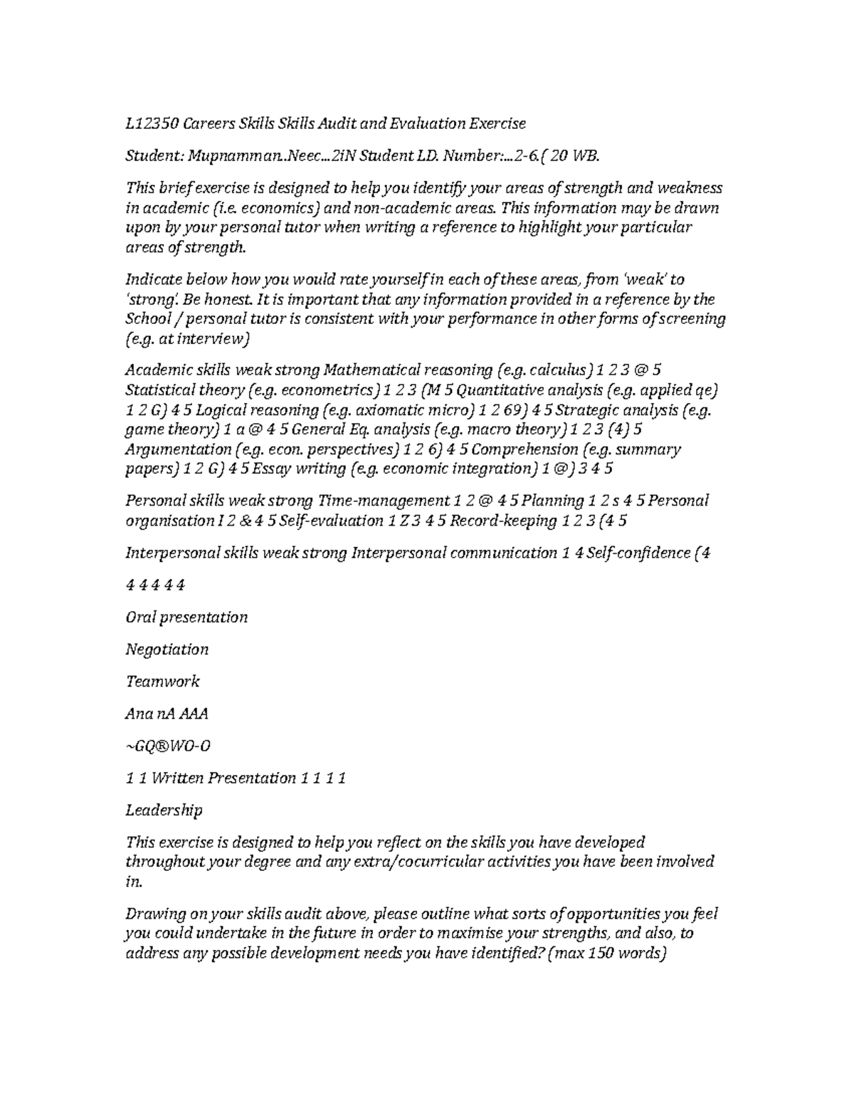 Audit Skills-converted - L12350 Careers Skills Skills Audit and ...