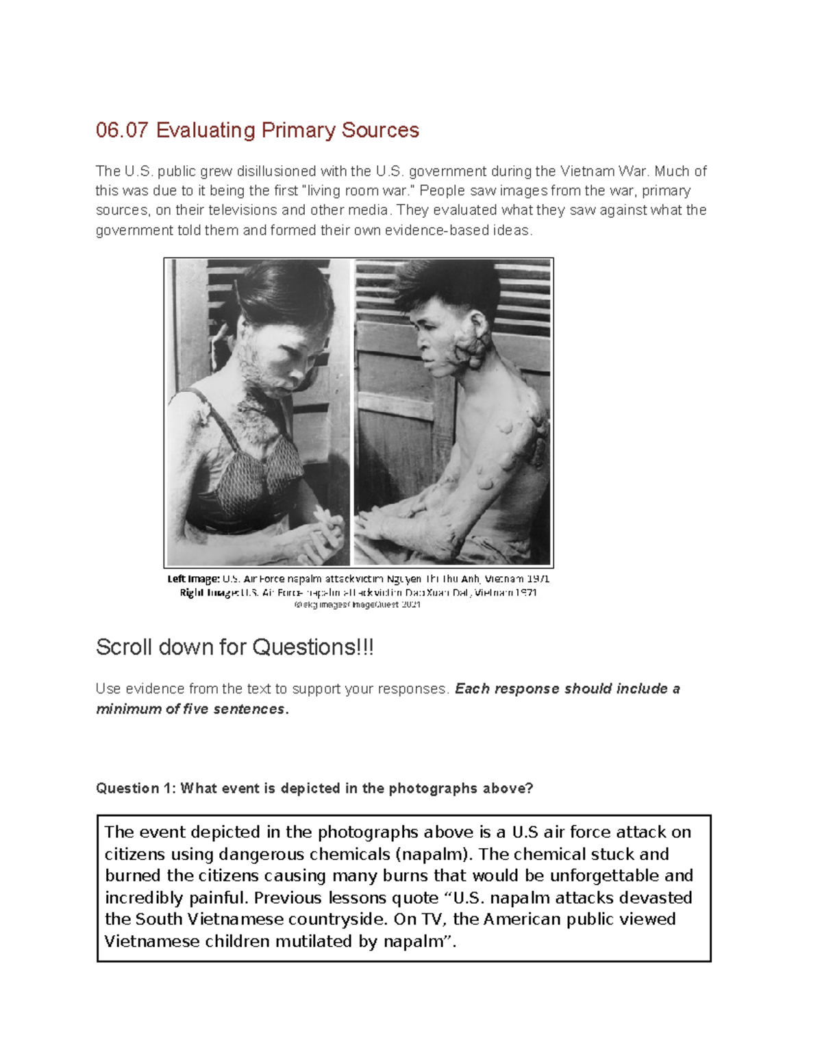 6.07 Evaluating Primary Sources - 06 Evaluating Primary Sources The U. public grew disillusioned ...
