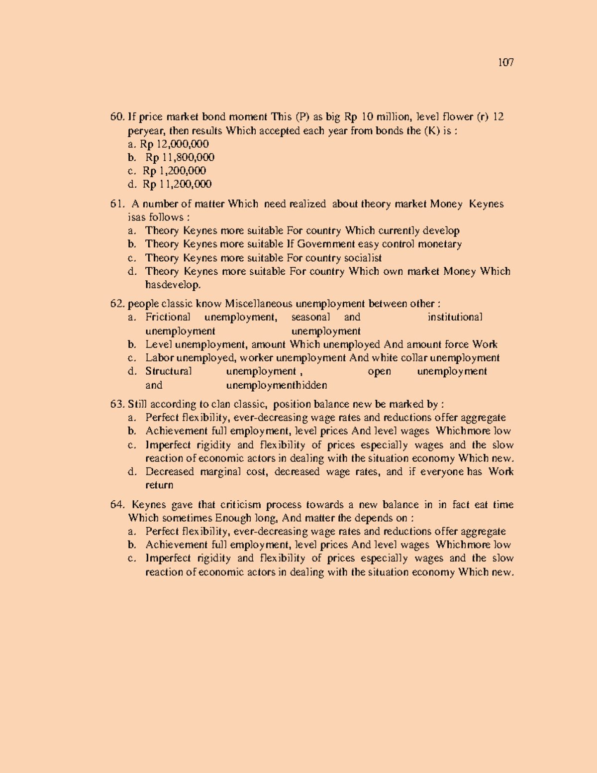 Macroeconomics class notes-58 - 107 If price market bond moment This (P ...