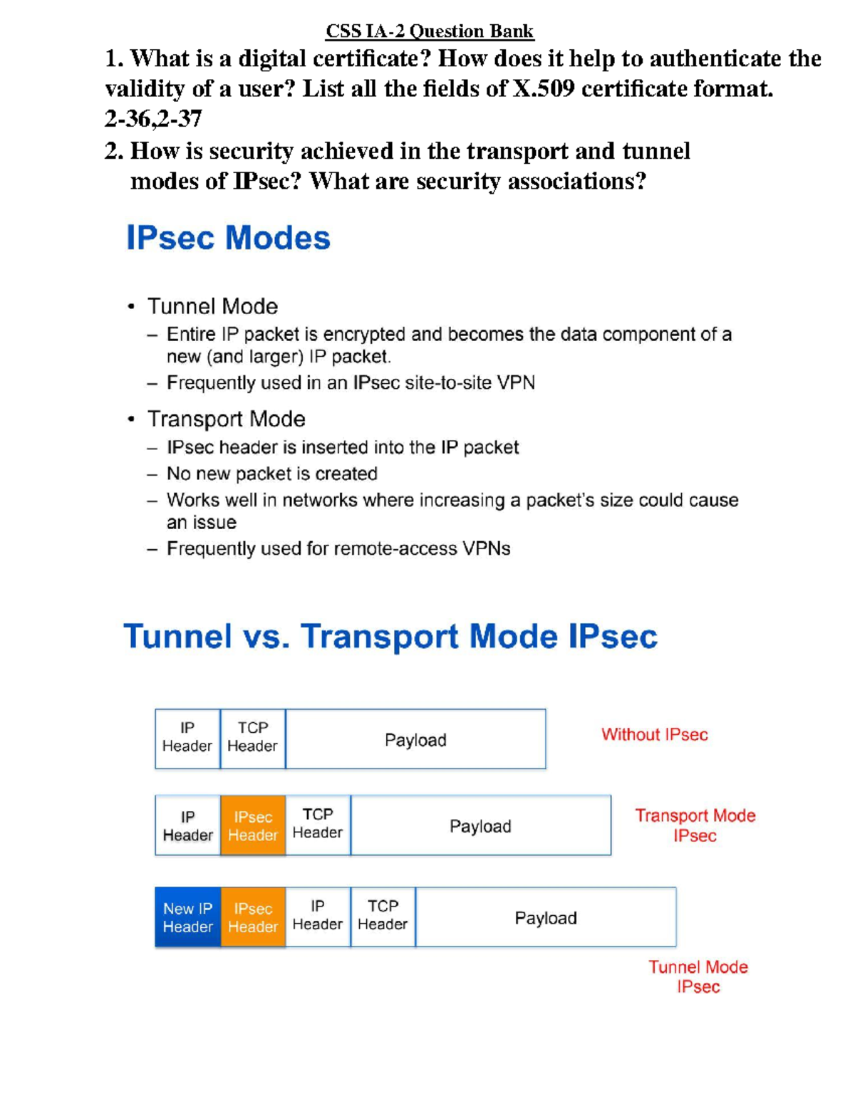 CSS Question bank for IA-2 2023 - CSS IA-2 Question Bank What is a ...