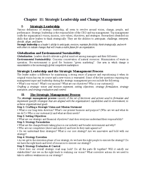 Chapter 1 summary - Leadership: Theory Application and Skill ...