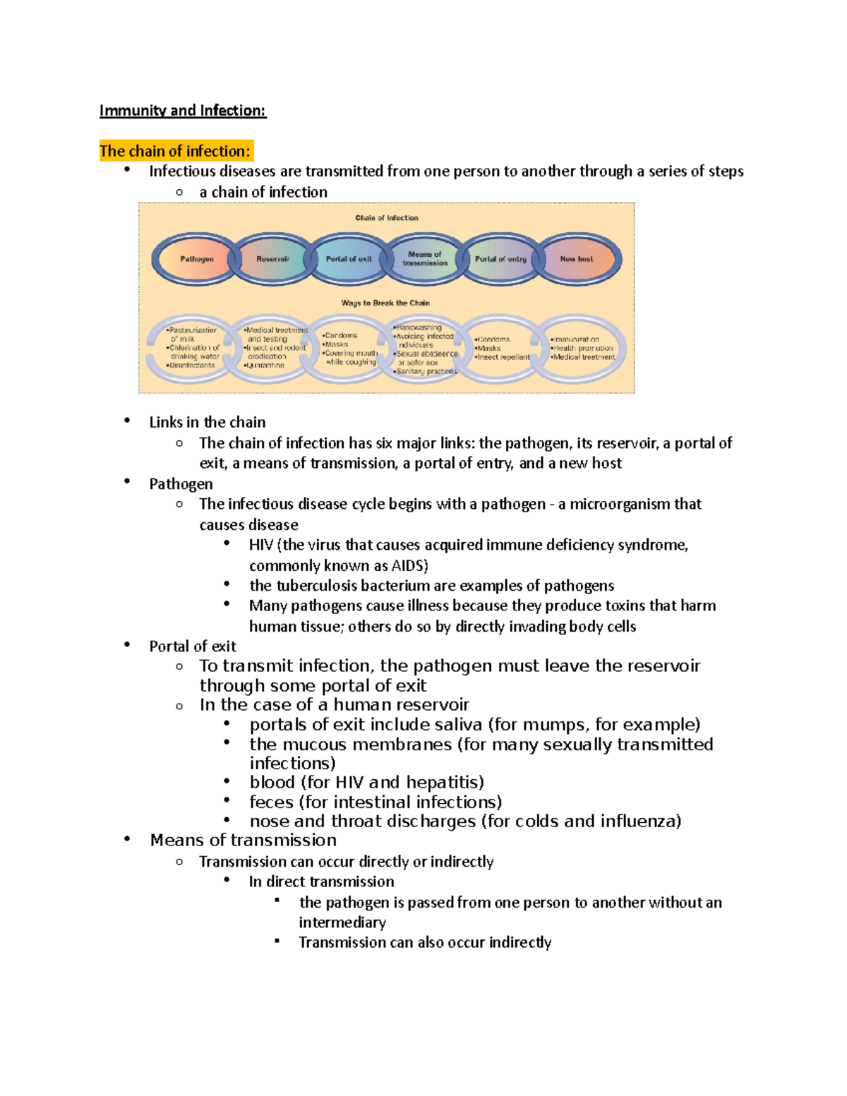 Health 102 week 2 notes- mmunity and Infection - Immunity and Infection ...