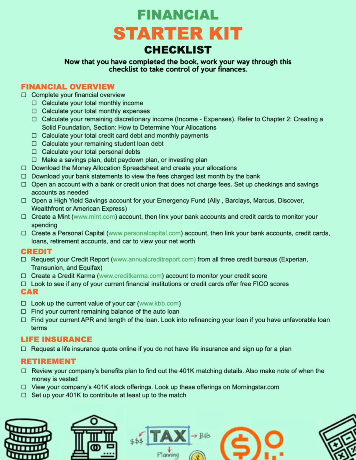 Financial Starter Kit Checklist v4 - FIN 3402 - Studocu