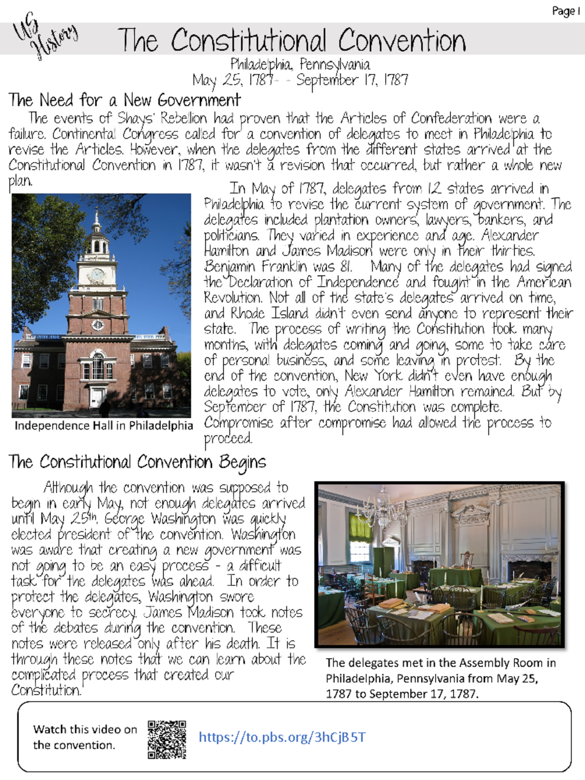 Constitutional+Convention+and+The+Great+Compromise-Readings - Page Wve ...