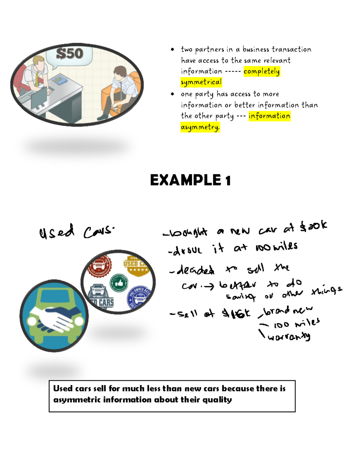 Short Notes Moral Hazard and Contract with Examples - two partners in a ...