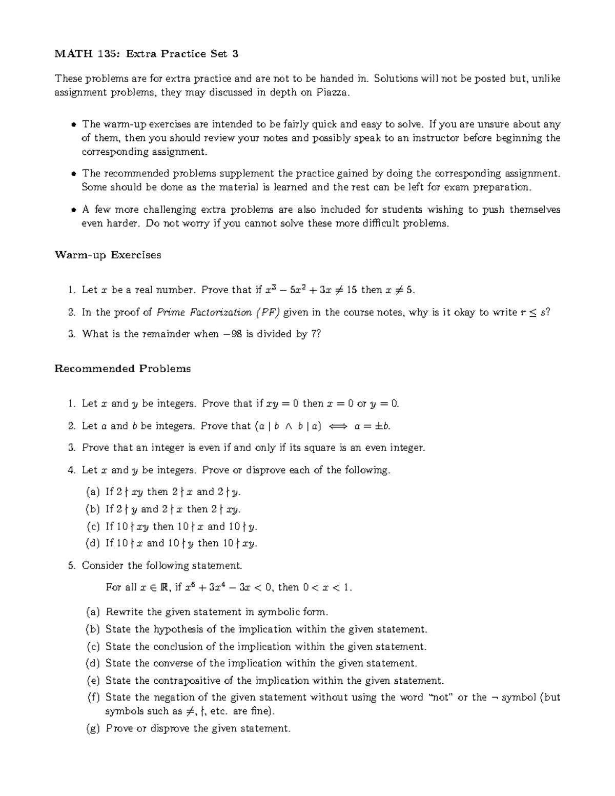 MATH135Extra Practice 03 from 2021 winter - MATH 135: Extra Practice Set 3 These problems are ...