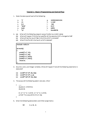 Lab Manual 5, CZ1103 - Laboratory Manual for CE/CZ Introduction to Computational Thinking and ...