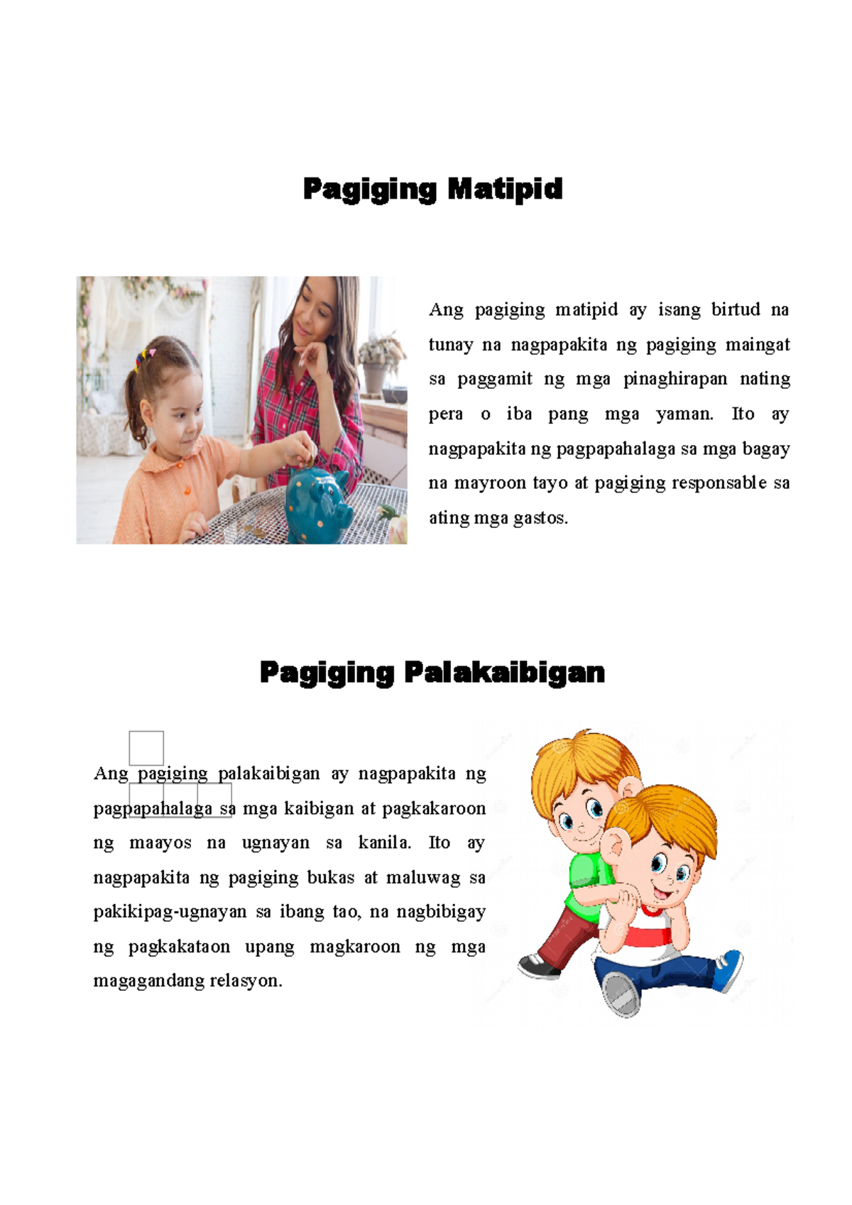 Birtud 2 - HELLO, THIS IS A LECTURE NOTES - Pagiging Matipid Ang ...