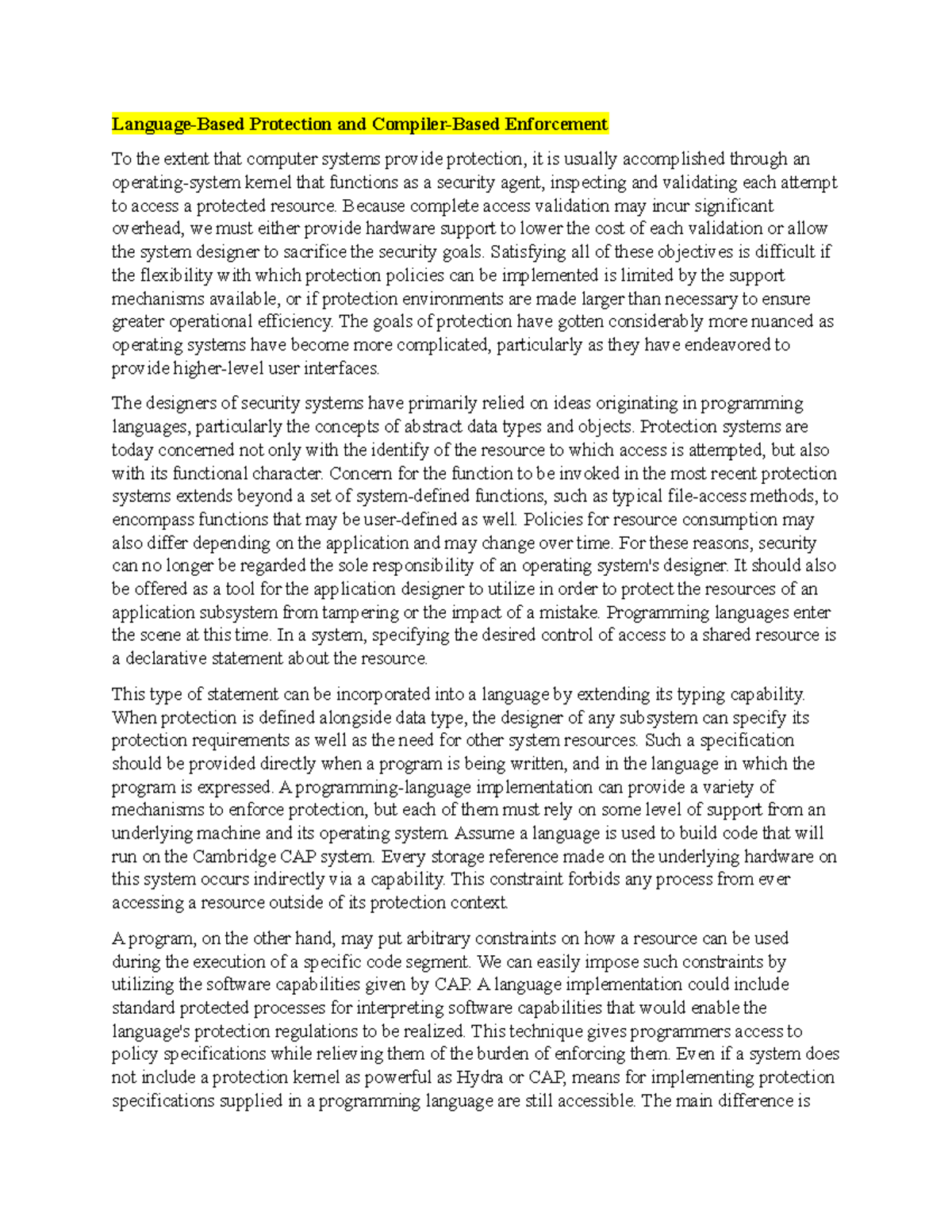 Language-Based Protection and Compiler-Based Enforcement - Because ...