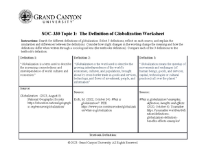SOC 330 RS T1 The Defintionsof Globalization Worksheet - SOC-330 Topic ...
