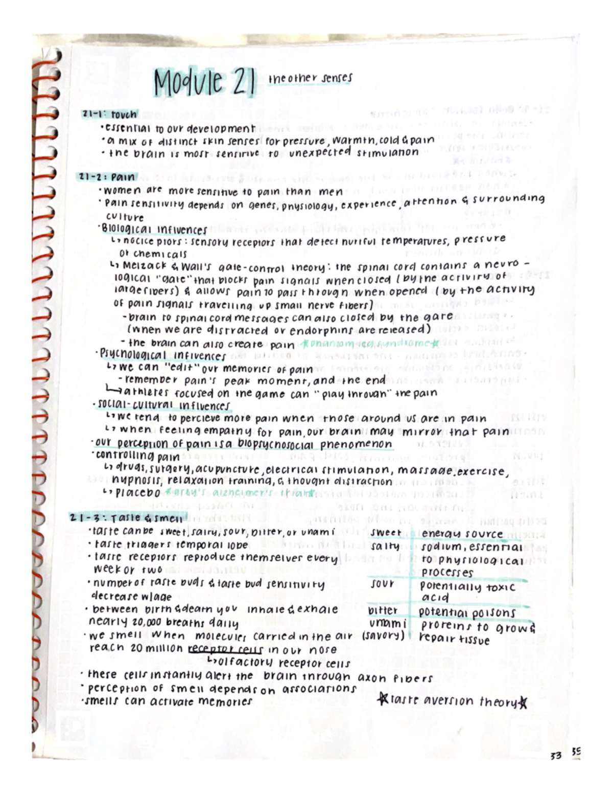 AP Psychology Module 21 - The Other Senses - Studocu