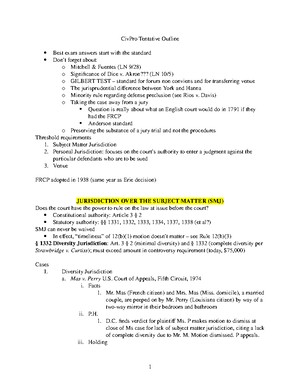 Venue - Flowchart - Venue is proper when... § 1391(b) (1) "residency ...