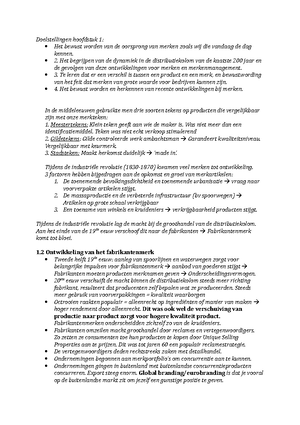 Merkenmanagement, fontys communicatie jaar 1 - Klantgerichte ...