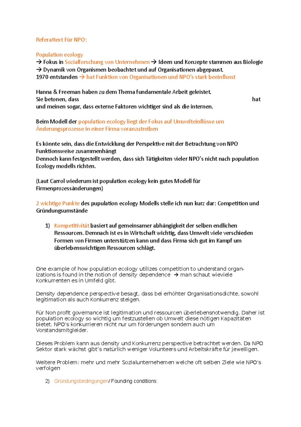 NPO - Referat 2 - Text - Presentation Text - Referattext Für NPO ...