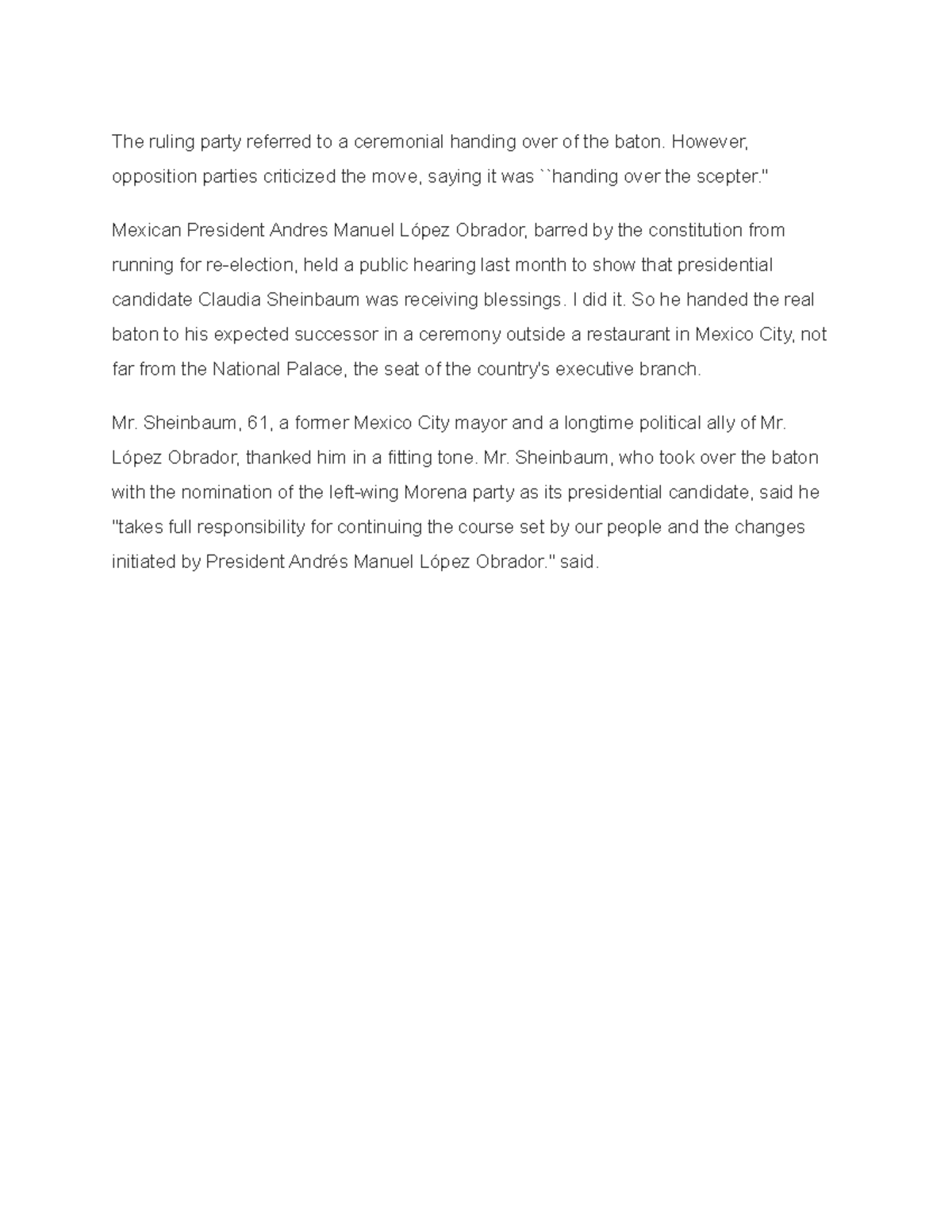 Ruling party - ewrwe - The ruling party referred to a ceremonial ...