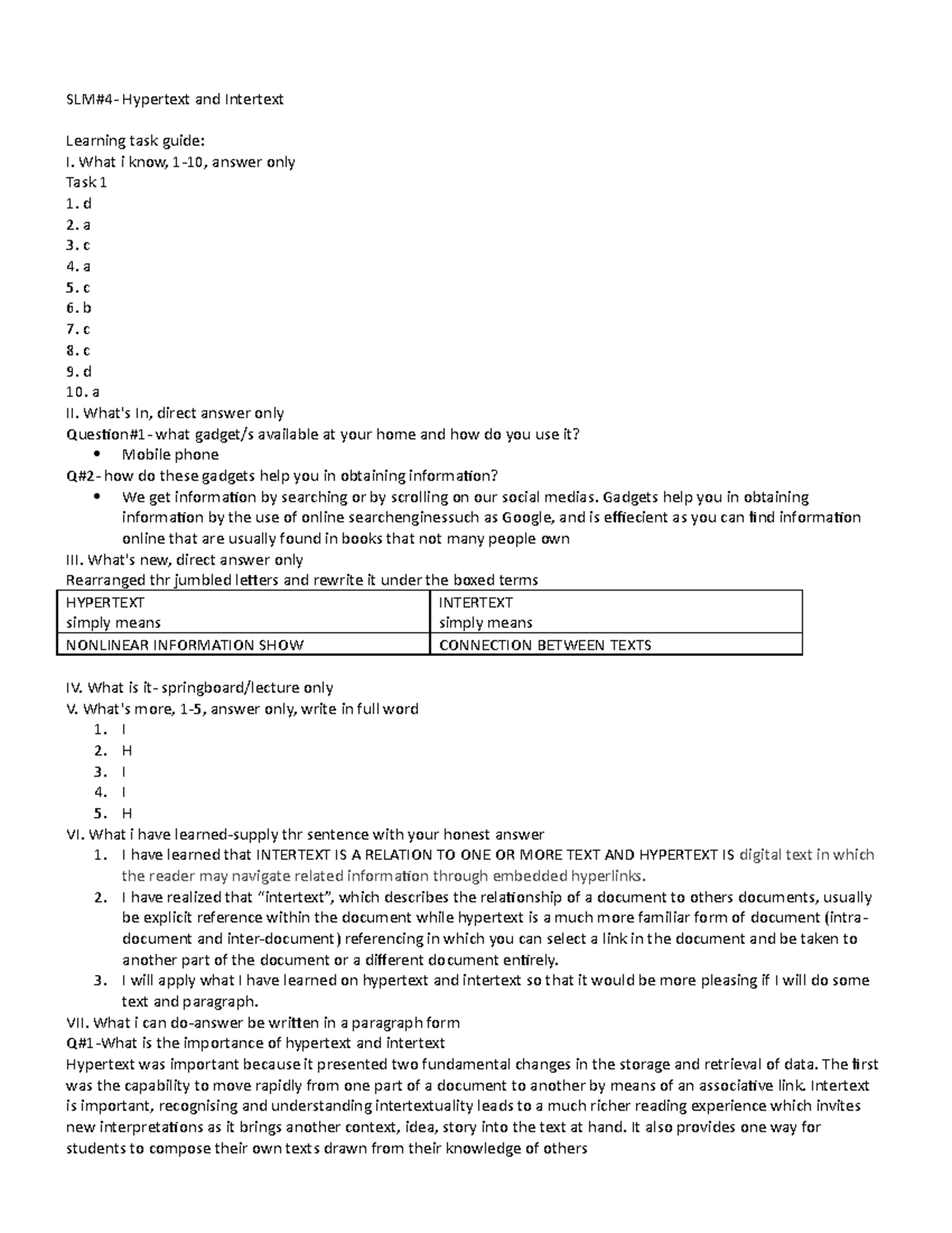 BASIC ACCOUNTING 1234456 INTERMEDIATE - SLM#4- Hypertext and Intertext ...