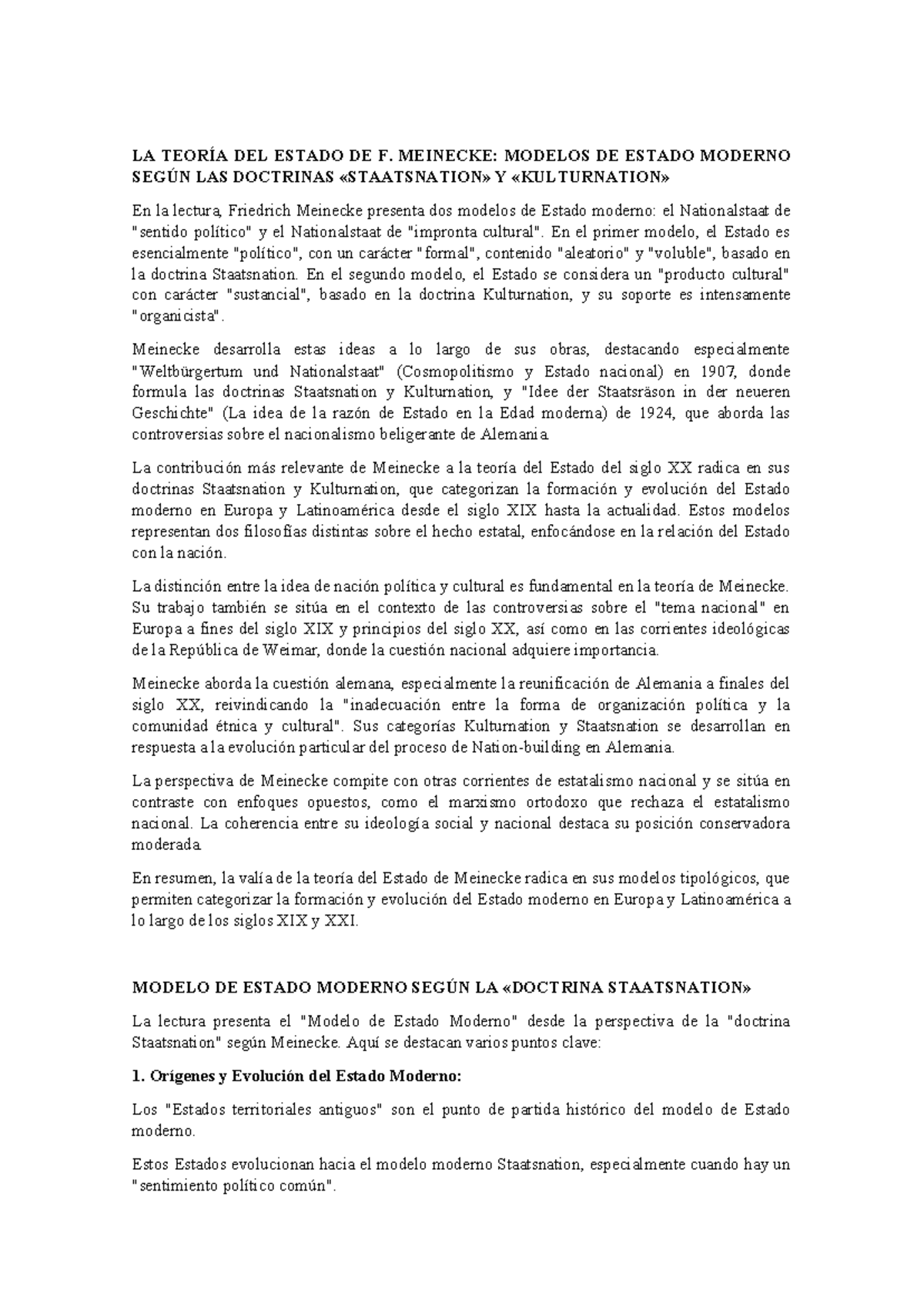 LA Teoría DEL Estado Resumen I Ciclo - LA TEORÍA DEL ESTADO DE F ...