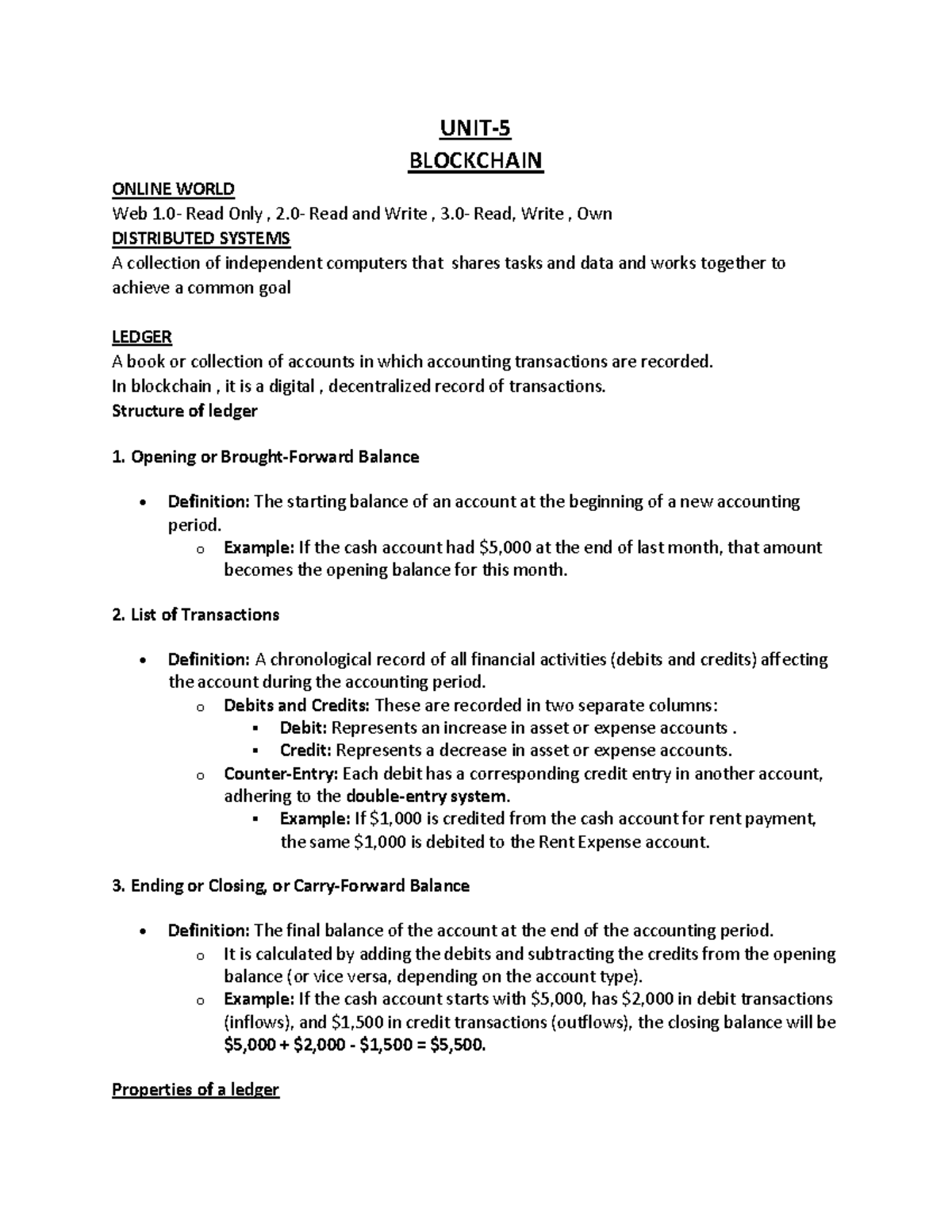 Unit 5 - BLOCKCHAIN - UNIT- BLOCKCHAIN ONLINE WORLD Web 1- Read Only , 2- Read and Write , 3 ...