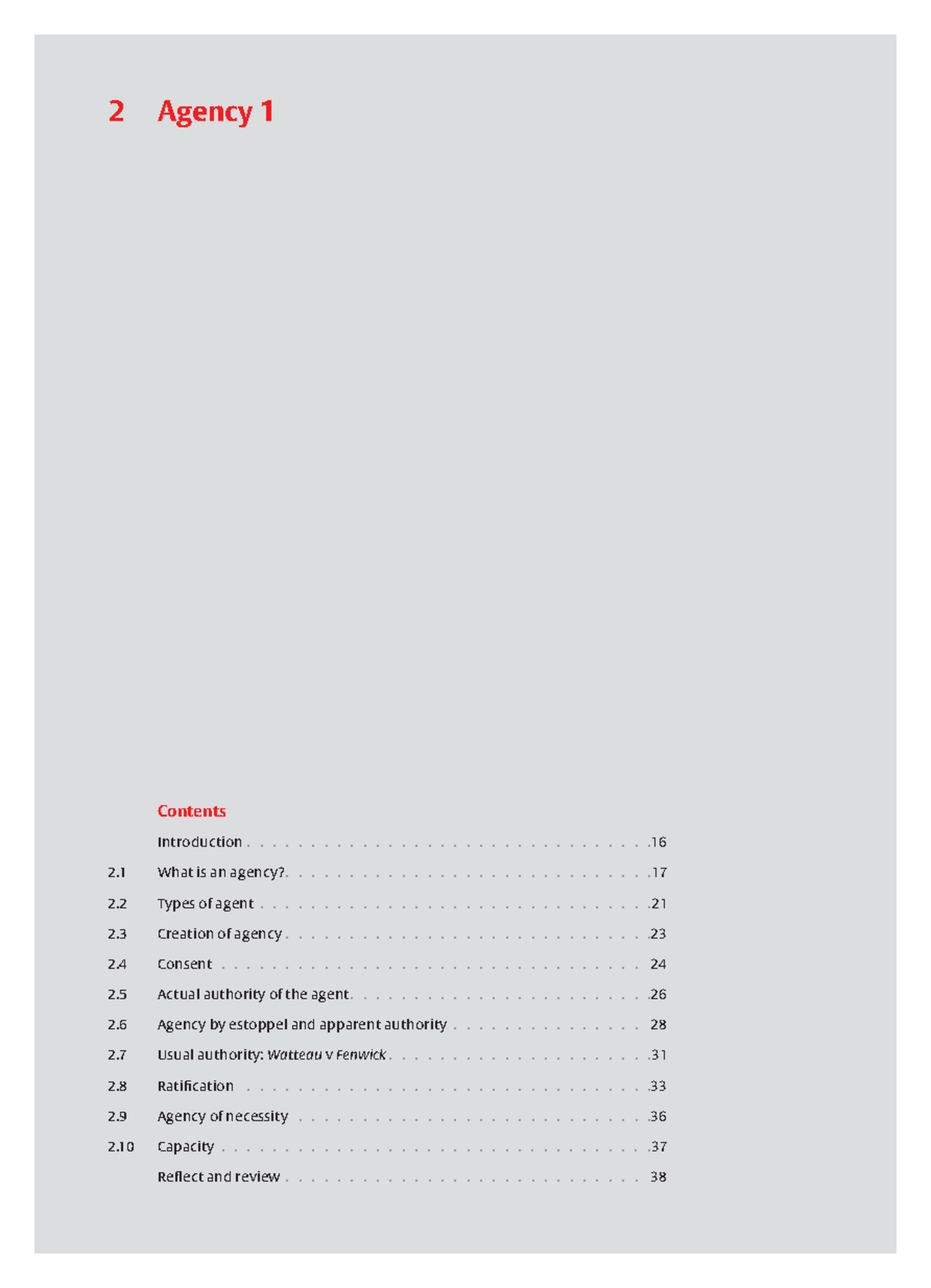 Agency 1 - Lecture notes 1 - Contents 2 Agency Introduction 2 What is ...