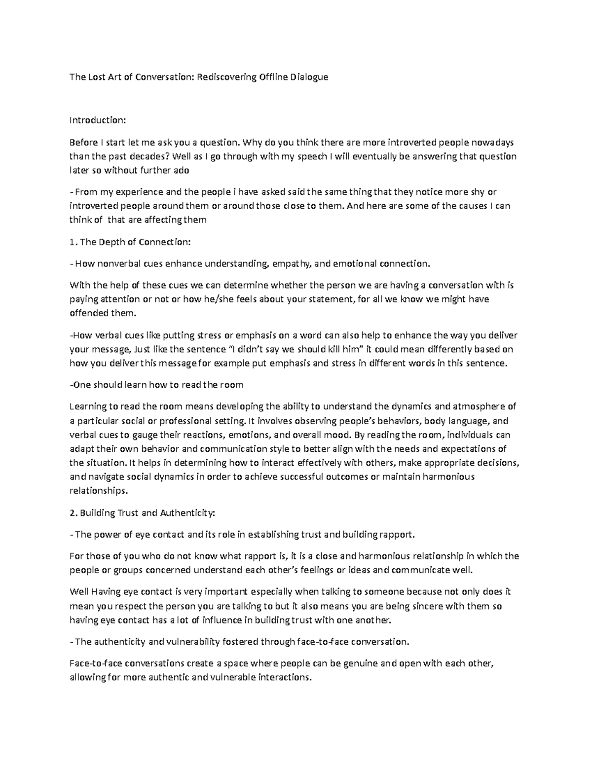 Ted Talk - Goods - The Lost Art of Conversation: Rediscovering Offline ...